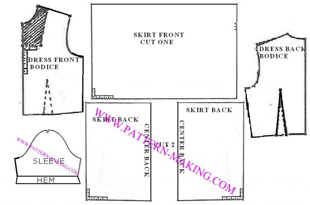 Simply Gathered Waist Dress – Pattern-Making.com